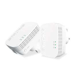 Strong 600Mbps Mini Powerline Ethernet Home Plug Gaming TV Adapter KIT ...